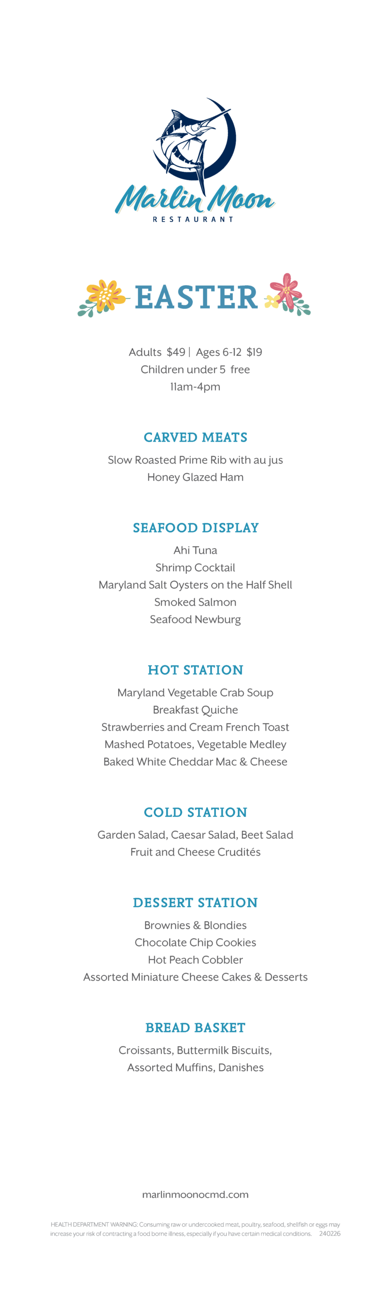 Celebrate Easter with Us! - OCMD Restaurants