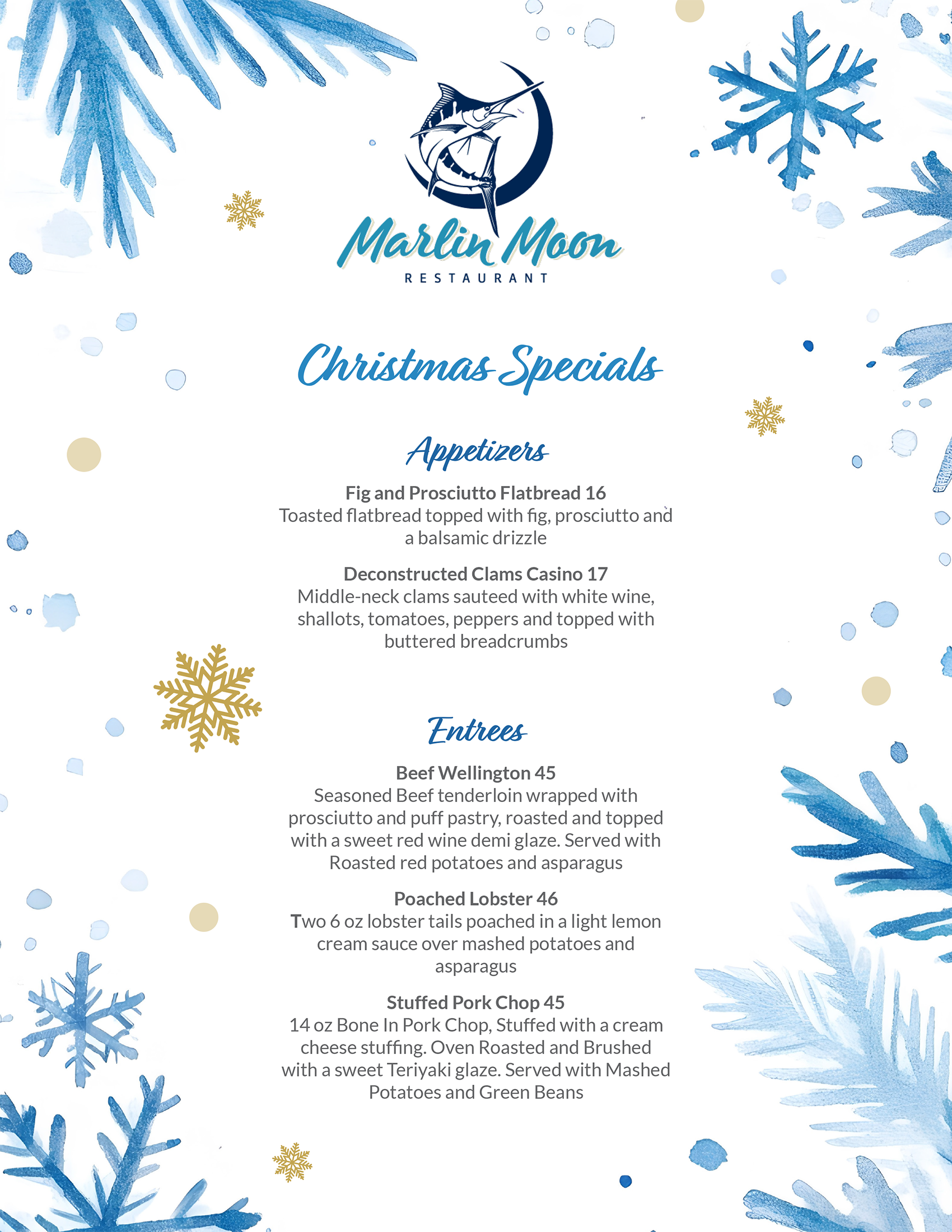 Holiday Menus Are Here! - OCMD Restaurants
