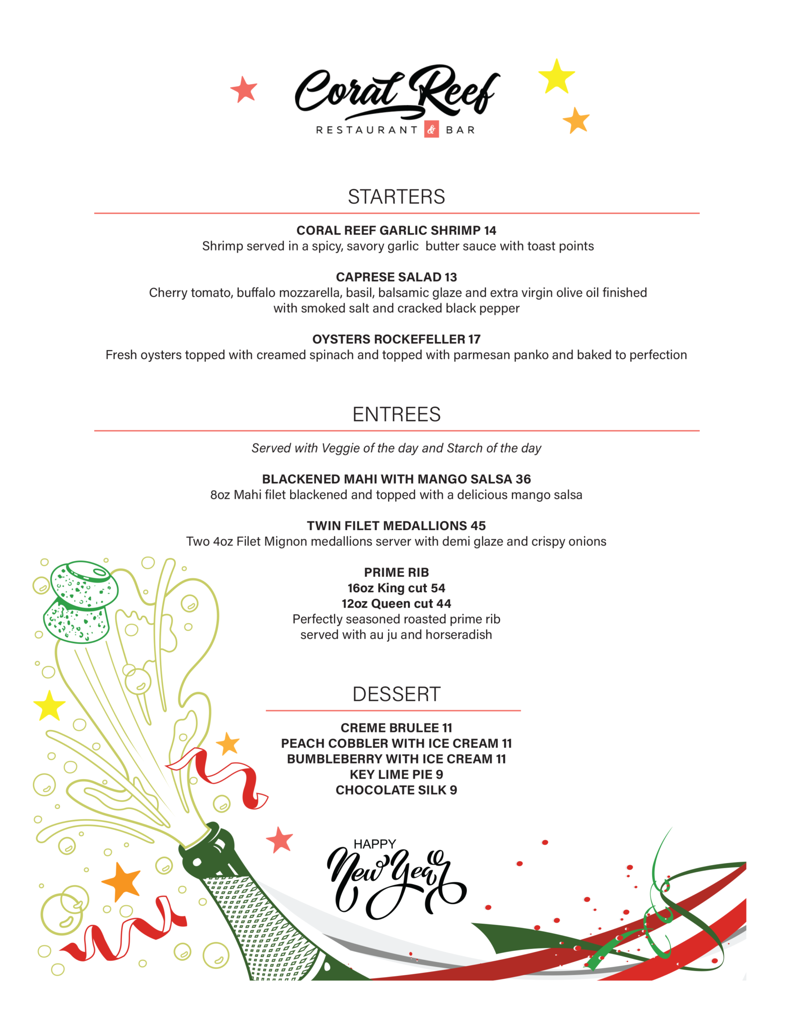 Holiday Menus Are Here! - OCMD Restaurants