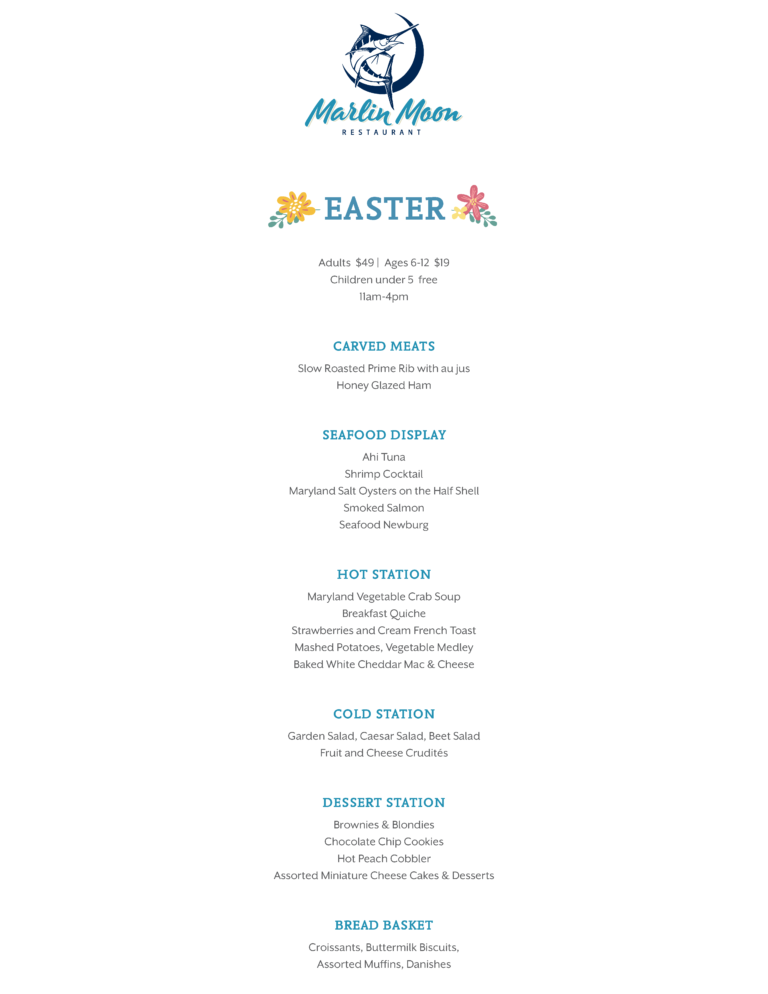 Easter Menus Are Here! - OCMD Restaurants